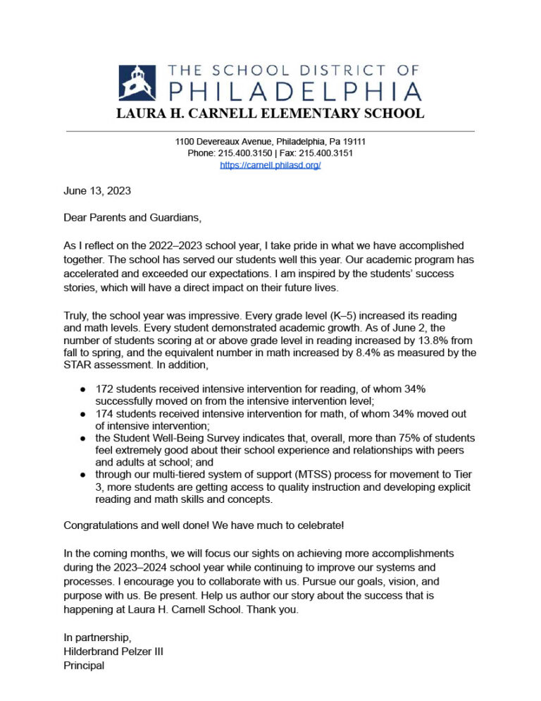 Laura H. Carnell School – The School District of Philadelphia